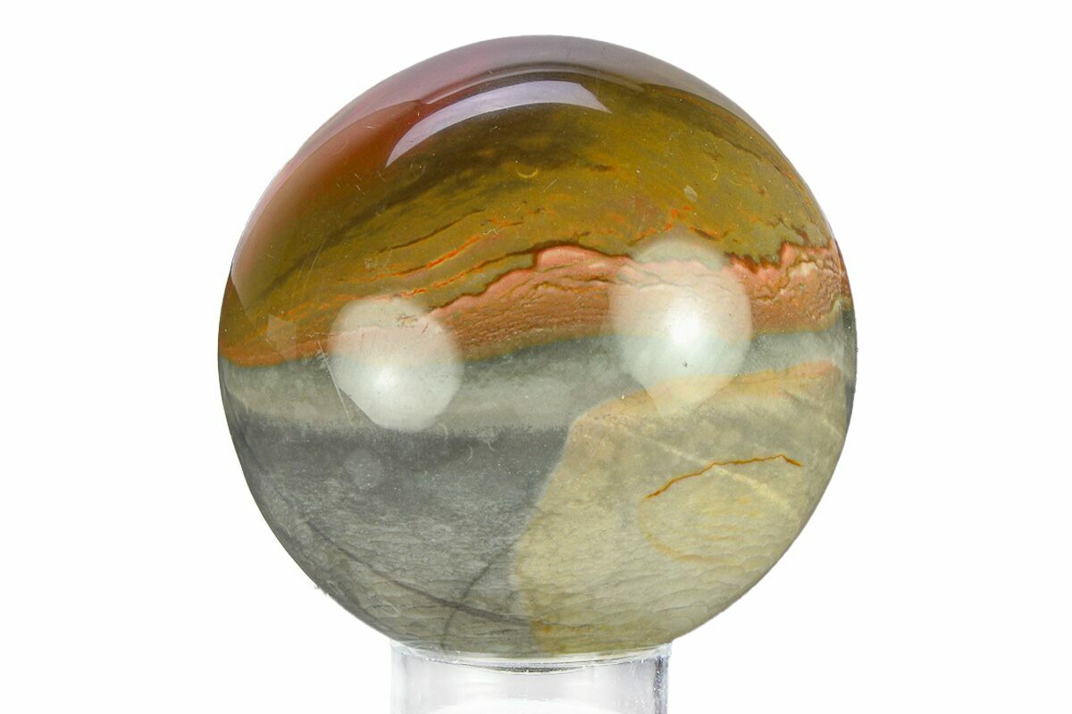 2.8" Polished Polychrome Jasper Sphere - Madagascar (#280480) For Sale - FossilEra.com