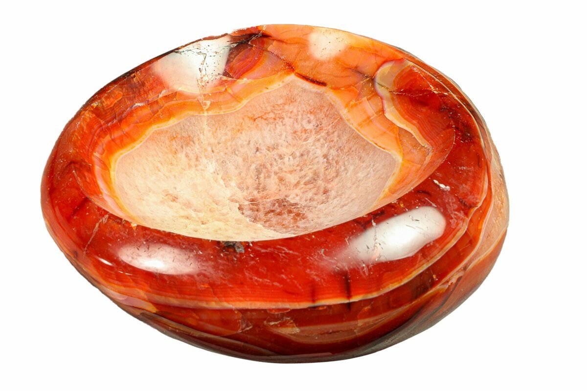 5.9" Beautiful Carnelian Agate Dish - Madagascar (#280466) For Sale ...