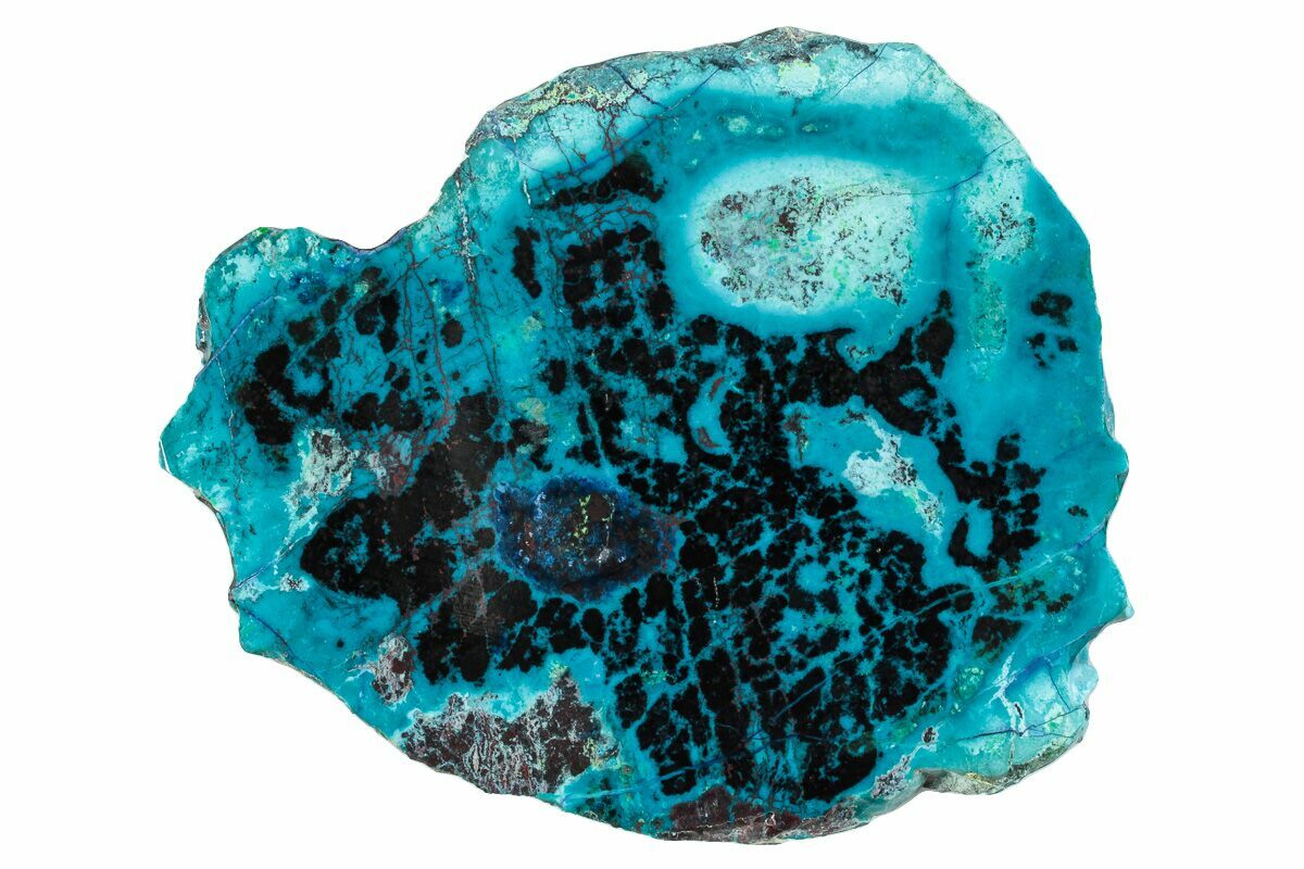 2.9" Oceanic Chrysocolla and Shattuckite Slab - Mexico (#281694) For ...