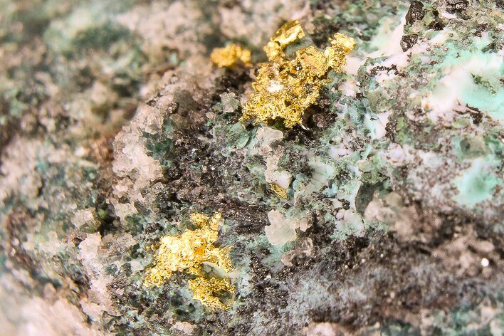 1.57" Native Gold in Shattuckite - Namibia (#284502) For Sale ...