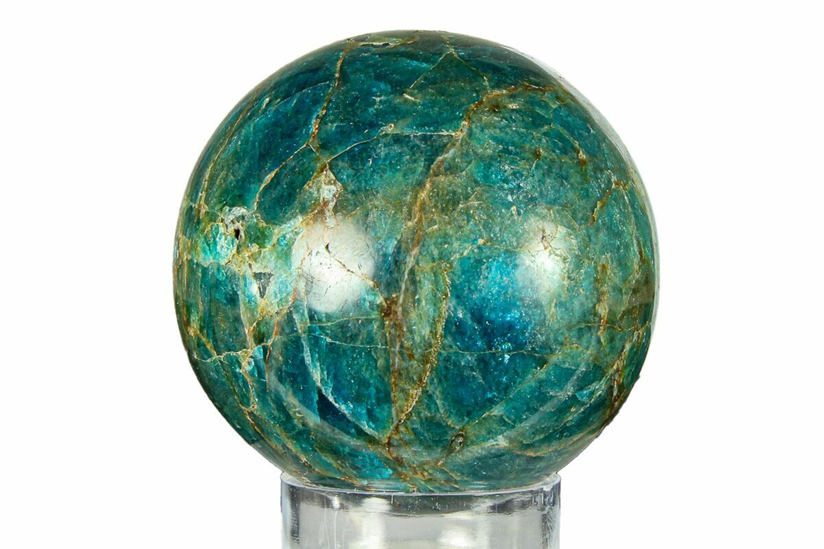 2.2" Bright Blue Apatite Sphere - Madagascar (#293552) For Sale ...