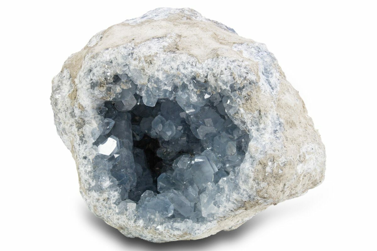 7.9" Crystal Filled Celestine (Celestite) Geode - Madagascar (#300116) For Sale - FossilEra.com