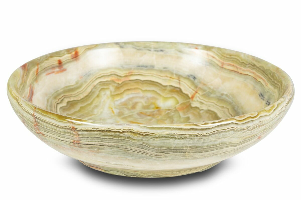 5.9" Polished Green Banded Calcite Bowl - Pakistan (#301320) For Sale ...