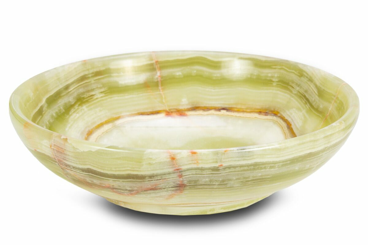 5.9" Polished Green Banded Calcite Bowl - Pakistan (#301348) For Sale ...