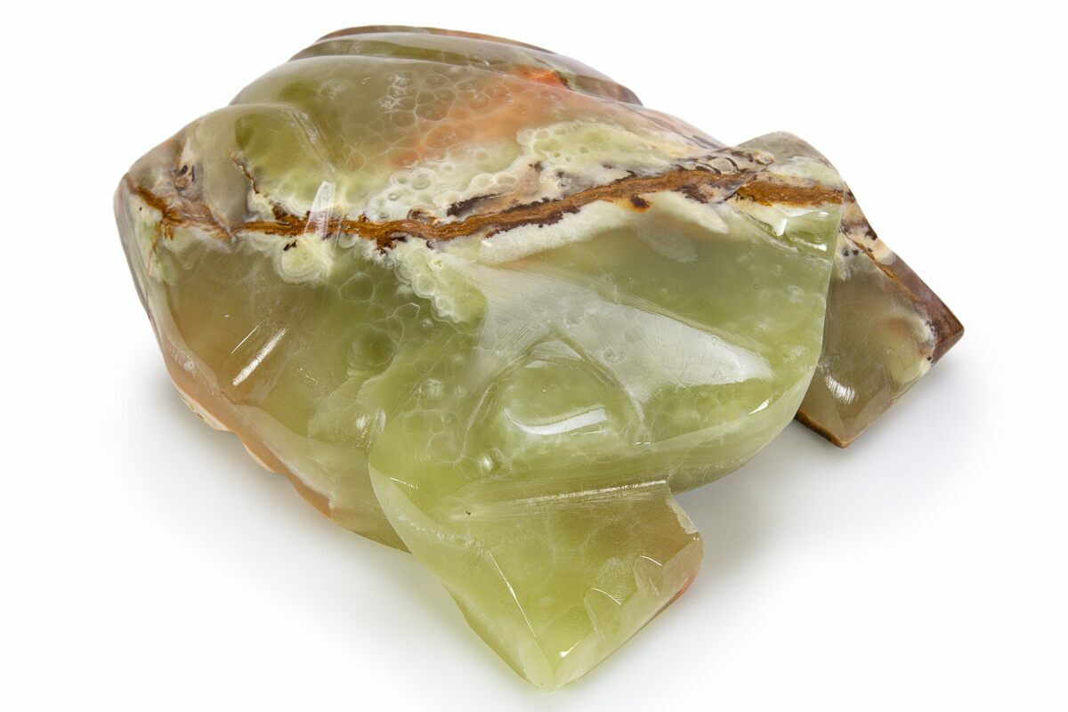 4" Carved Green Banded Calcite Frog - Pakistan (#301439) For Sale ...