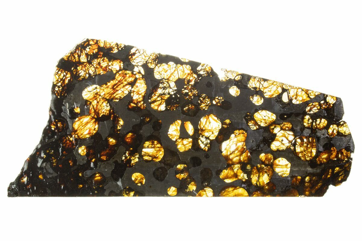 5.01" Brenham Pallasite Meteorite (30.6 g) Slice - Kansas (#310385) For ...