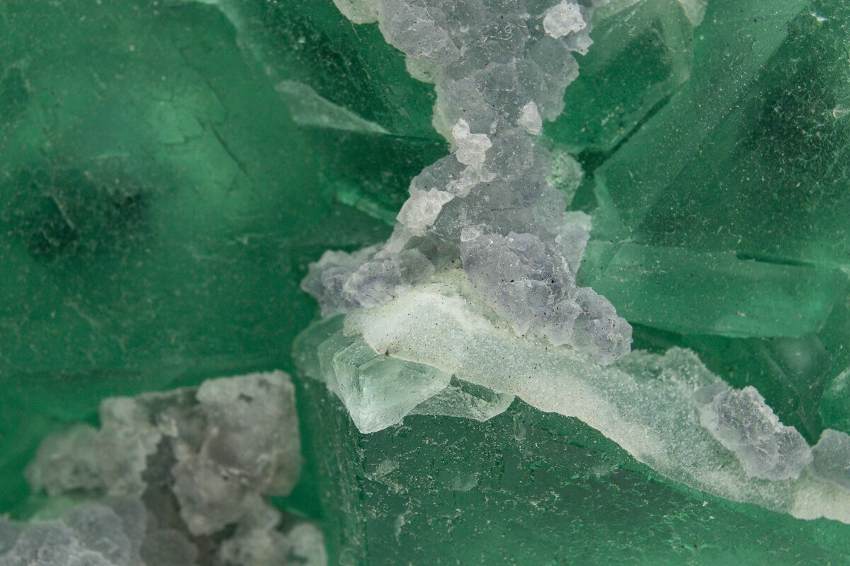 3.7" Apple-Green Octahedral Fluorite Crystal Cluster - China (#319715 ...