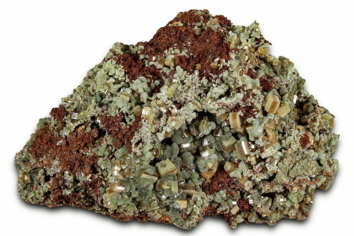 1.9" Wulfenite & Green Botryoidal Mimetite Association - Mexico ...
