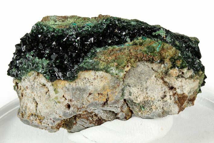 1.45" Deep-Green Libethenite Crystal Cluster - Congo-Brazzaville ...
