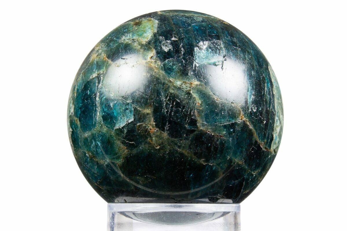 2" Bright Blue Apatite Sphere - Madagascar (#334016) For Sale ...