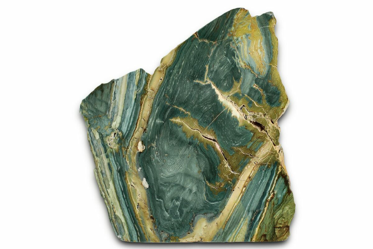 5.3" Free-Standing, Gary Green Jasper (Larsonite) Bog Wood - Oregon ...