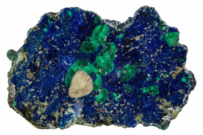 1.45" Vivid Blue, Cut/Polished Azurite & Malachite Nodule - Siberia ...