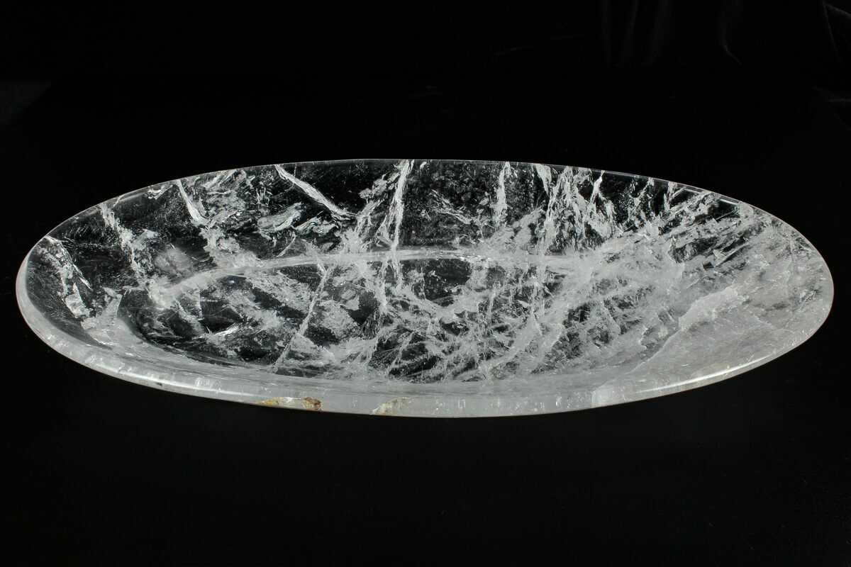 9.5" Polished Clear Quartz Dish - Madagascar (#337535) For Sale ...