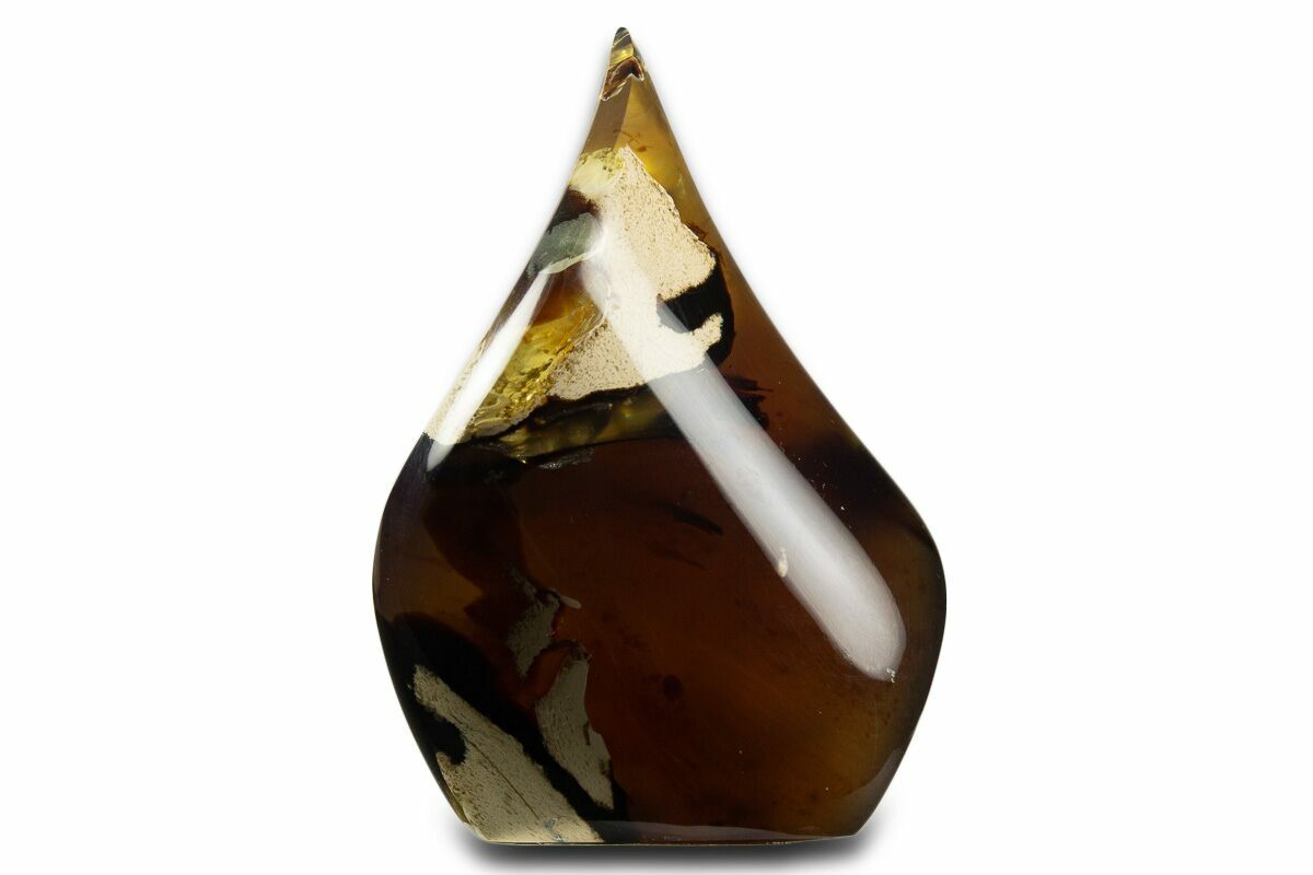 3" Polished Indonesian Blue Amber Flame (#338002) For Sale - FossilEra.com