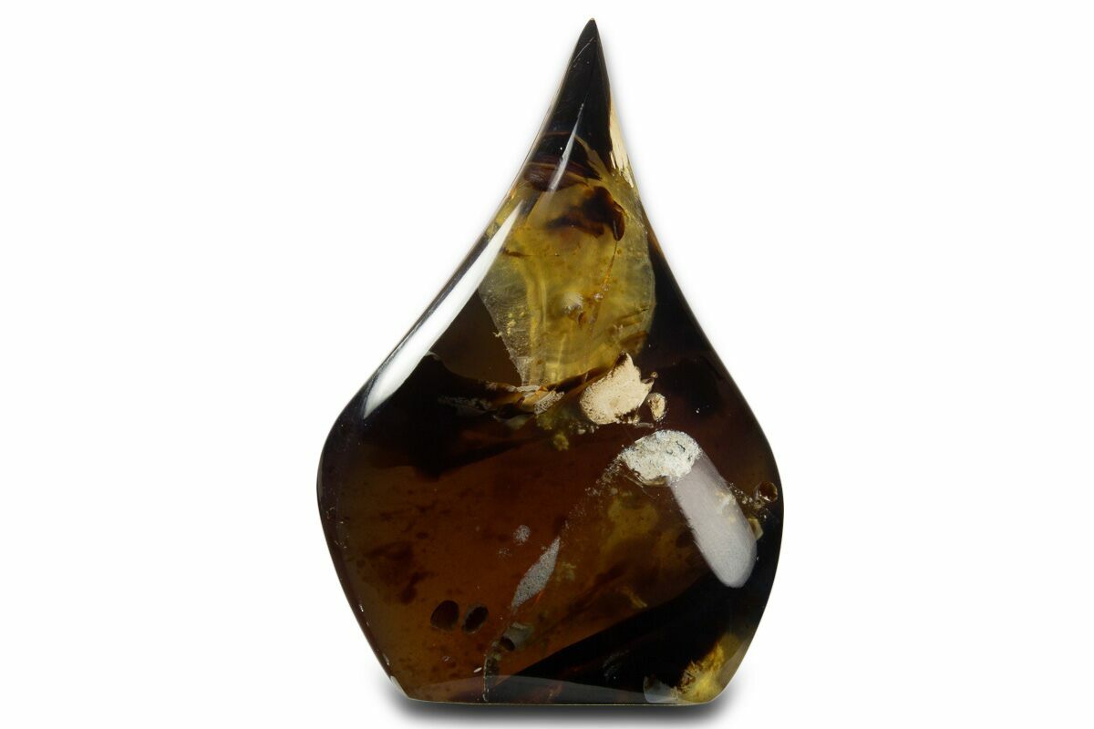 3" Polished Indonesian Blue Amber Flame (#338002) For Sale - FossilEra.com