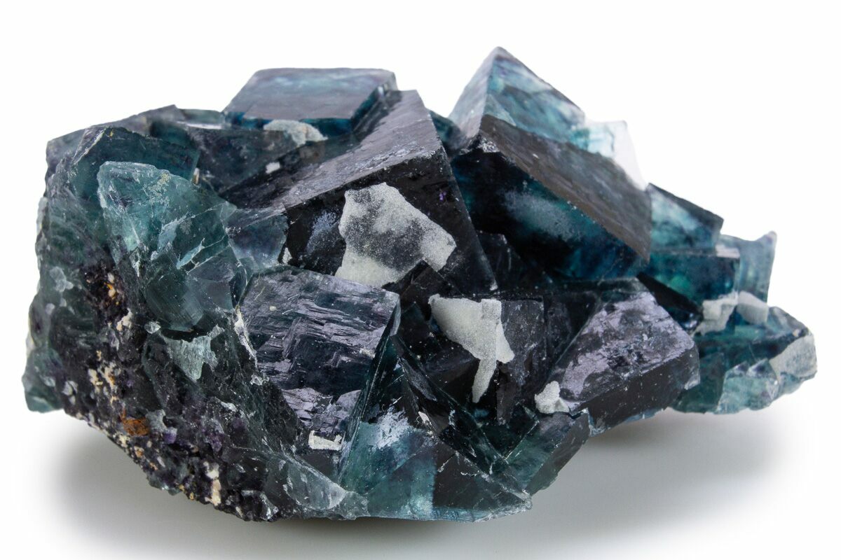 2.1" Blue-Purple Cubic Fluorite Crystal Cluster - Okorusu Mine (#341567 ...