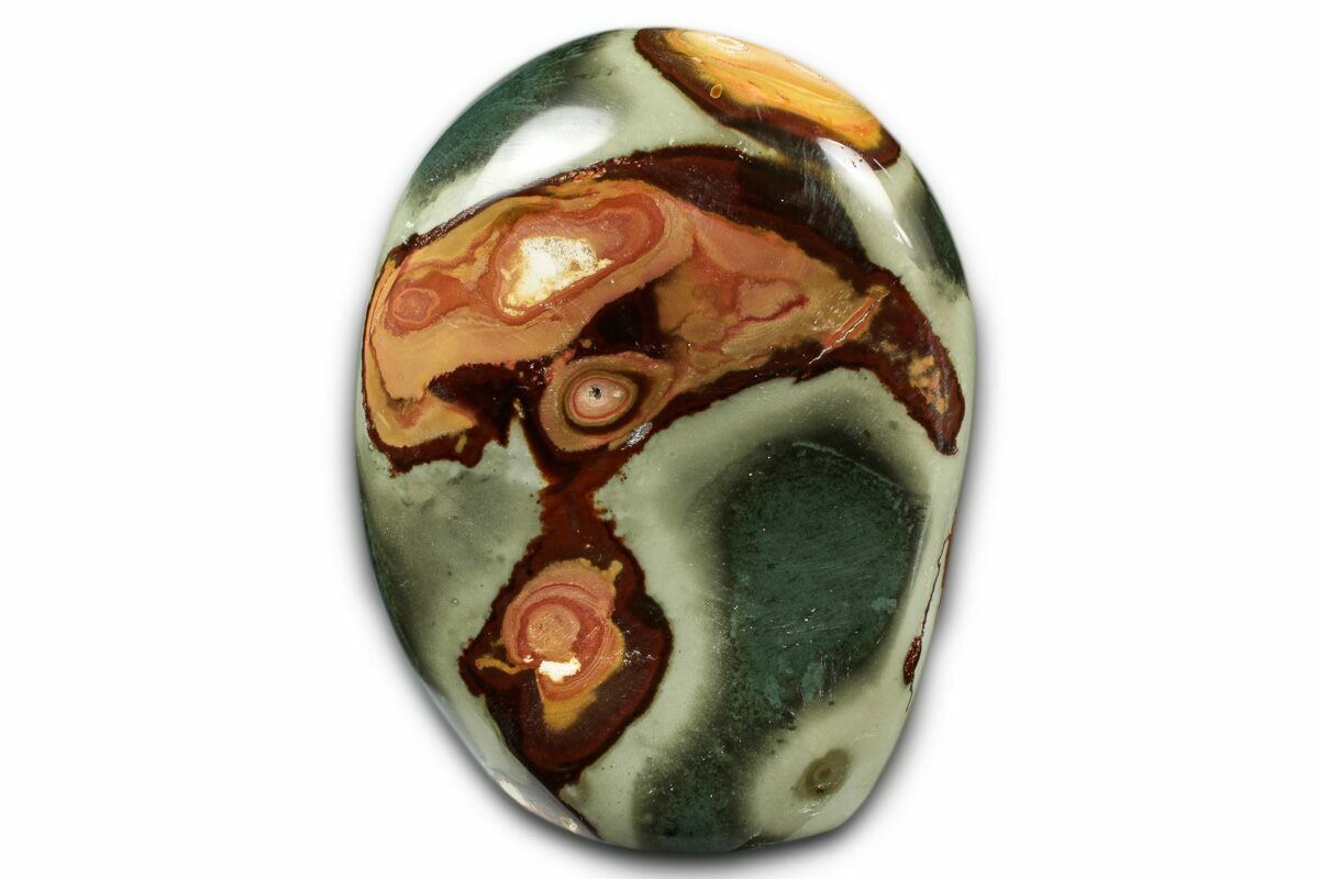 4.5" Free-Standing, Polished Polychrome Jasper - Madagascar (#341854 ...