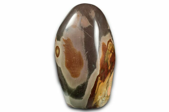 5.8" Free-Standing, Polished Polychrome Jasper - Madagascar (#341859 ...