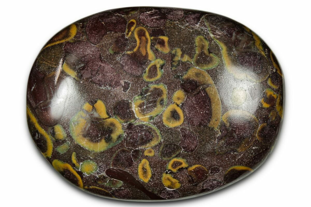 2.4" Polished Fruit Jasper Palm Stone - India (#342237) For Sale ...