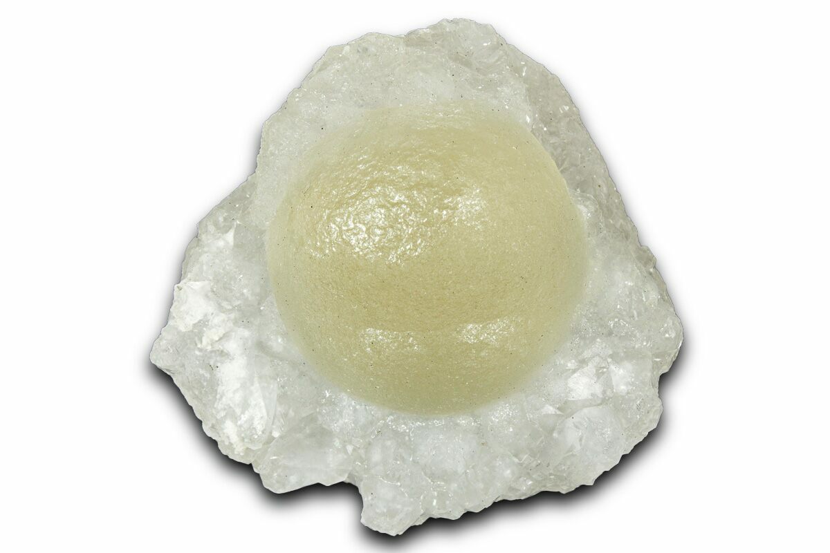 1.7" Botryoidal Yellow Fluorite on Quartz - India (#342386) For Sale ...