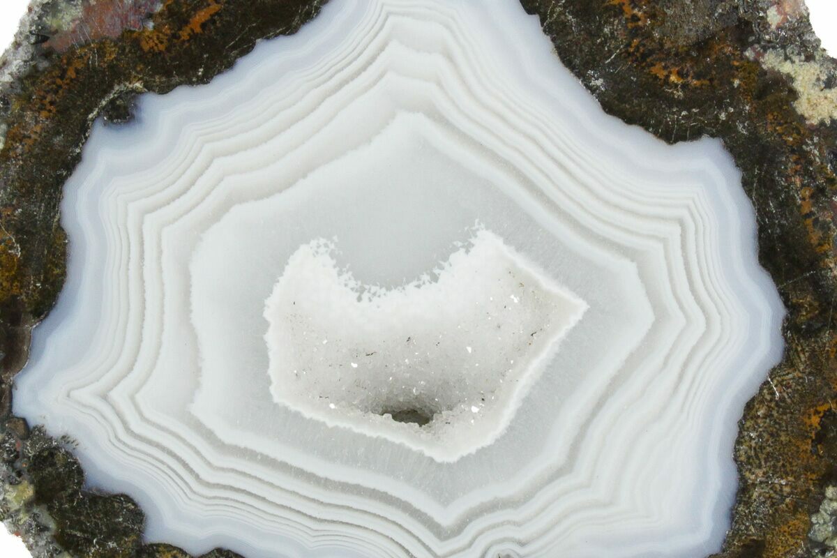 3.7" Las Choyas "Coconut" Geode Half with Agate and Siderite - Mexico ...